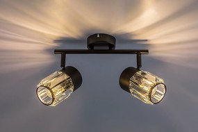 Rabalux Černé stropní svítidlo Venaro pro žárovku 2x E14 73060