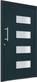 Vchodové dveře hliník a PVC antracitové 100 x 200 cm 3056827