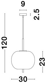 Nova Luce Závěsné svítidlo LATO opálové sklo antický mosazný kov černý kabel E27 1x12W