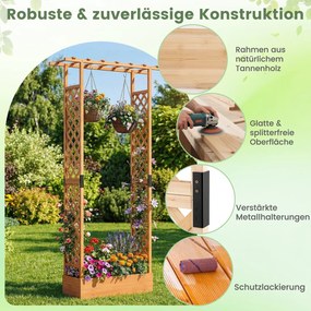 Costway Květinový truhlík s mříží a závěsnou střešní