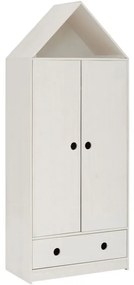 Danish style Domečková skříň, 180 cm, bílá