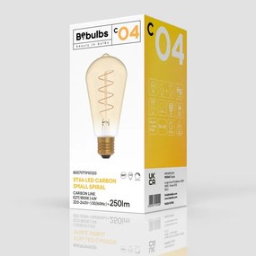 creative cables LED zlatá žárovka C04 Carbon ST64 4W E27 stmívatelná 1800K