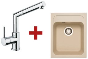 Sinks Sinks CLASSIC 400 Sahara + Sinks MIX 350 P lesklá