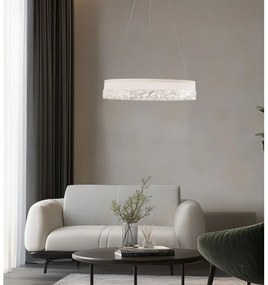 LED Lustr na lanku FROZI LED/32W/230V pr. 50 cm bílá