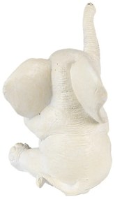 Dekorace Socha Slon Bílo Růžová 8x6x10 cm – 8x6x10 cm
