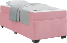 Rám postele s matrací Růžová 90 x 200 cm textil 3399271