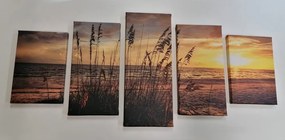 5-dílný obraz západ slunce na pláži Varianta: 100x50