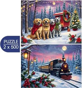 BLUEBIRD Puzzle Vánoce přicházejí / 2x500 dílků / od 12 let