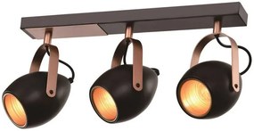 Černo-měděné stropnínástěnné svítidlo Anica pro žárovku 3x E14  - Candellux