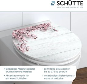 Eisl Sanitär WC prkénko MDF Soft Close Flowers and Wood High Gloss 80549