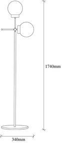 Stojací lampa MUDONI 2xE27/40W/230V