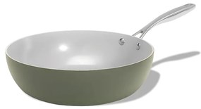 Elmich Nepřilnavá keramická Wok pánev Vital Ø 26 cm - olivově zelená
