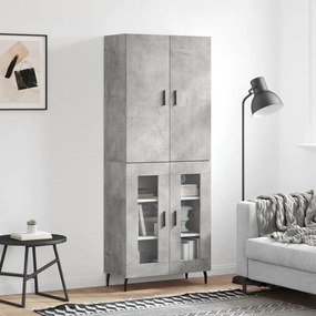 Skříň highboard betonově šedá 69,5x34x180 cm kompozitní dřevo - Default Title