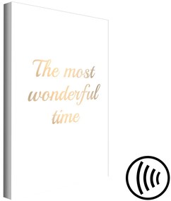 Obraz Nejkrásnější čas - zlatá věta, nápis na bílém pozadí