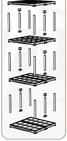 ARTPLAST Tempo T60-10PLUS Regál 2v1, 5 polic, šířka 60 cm