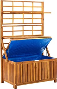 Úložný box s treláží 99 x 55 x 160 cm masivní akáciové dřevo 311881