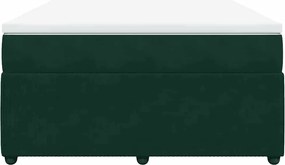 Box spring postel s matrací tmavě zelená 140x200 cm samet 3285647