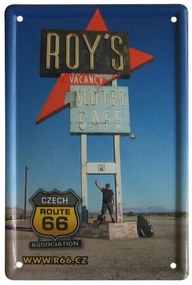 Plechové tabulky Route 66 Roy s Cafe
