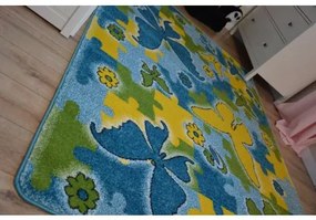 koberec KIDS MOTÝL modrý C429 velikost 180x270 cm | krásné koberce cz