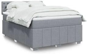 Box spring postel s matrací světle šedá 160 x 200 cm textil 3289426