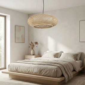 Toolight BOHO, závěsné stropní svítidlo 60cm, 3xE27, APP1910-3CP, přírodní hnědá-černá, OSW-66058