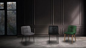 Max Home Luxusní židle Nataly vzorník tkaniny: crystal 22, nohy: kovové kónické NERO OPACO