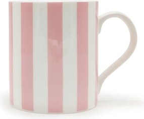 Hrnek Candy, 350 ml – Fine Bone China, růžové pruhy, hravý design