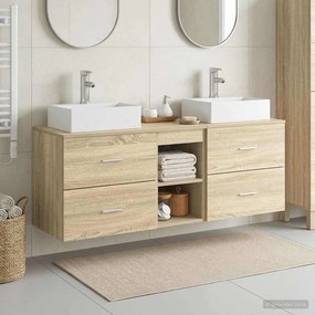 Sada koupelnových skříněk 3 ks Dub sonoma 49,5 x 41 x 62,5 cm 3405837