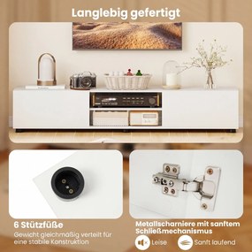 Costway TV skříň TV komoda pro televizory do 70 palce TV s 2 dvířky