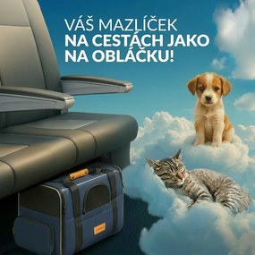 Skládací cestovní taška pro kočky, modrá 110027