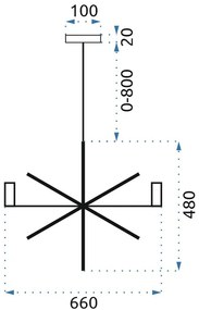 Stropní svítidlo TooLight Edison Loft Metal