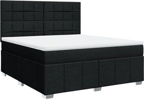 Box spring postel s matrací černá 180x200 cm textil 3291749