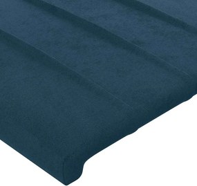 Čelo postele typu ušák tmavě modrá 83x16x118/128 cm samet 3119852