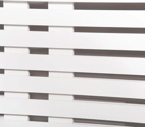 HOMCOM Nastavitelný kryt radiátoru s horní policí z MDF a dřeva, 140-202x19x82,5 cm, bílý