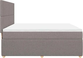 Box spring postel s matrací taupe 200x200 cm textil 3294460