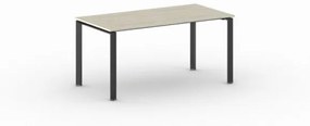 Jednací stůl INFINITY s černou podnoží 1600 x 800 x 750 mm, dub přírodní