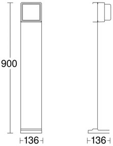 Steinel 078676 - LED Stmívatelná venkovní lampa GL 85 C 900 LED/9W/230V IP44