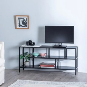 Černý ocelový TV stolek 120x55 cm – Ixia