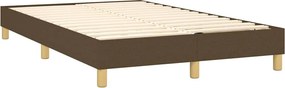 Box spring postel s matrací a LED tmavě hnědá 120x200 cm textil 3133544