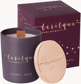 Ručně vyrobená vonná sójová svíčka's dřevěným knotem Velvet Rose, 300 g