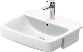 Duravit DuraStyle Basic - Umyvadlo 55x47 cm, s přepadem, otvor pro baterii, bílá 03765500002