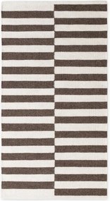 Bílý/hnědý oboustranný/ručně tkaný vlněný koberec 80x150 cm Vika – Hanse Home