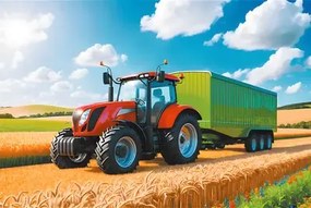 TREFL Puzzle Zemědělská technika / 100 dílků / 41 x 27,5 cm / věk 5+