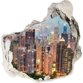 Wallmuralia Fototapeta díra na zeď 3D nálepka Hongkong 75x75 cm