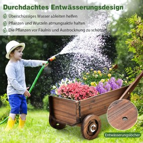 Costway Plant Cart Dekorativní květinový vozík s kolečky – 81 × 40 × 38,5 cm