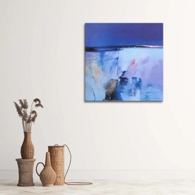 Obraz na plátně Modrá abstrakce Akvarel - 50x50 cm