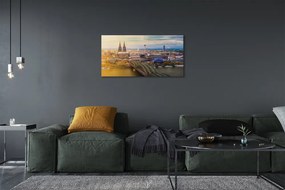Obrazy na plátně Německo panorama říční mosty 140x70 cm