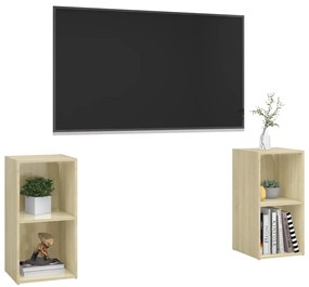 vidaXL Marketos TV skříňky 2 ks dub sonoma 72 x 35 x 36,5 cm kompozitní dřevo