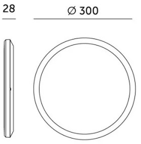 LED Koupelnové stropní svítidlo NIVERA LED/18W/230V IP54 pr. 30 cm černá