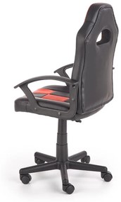 Černo-červená profilová židle pro mládež NIBE